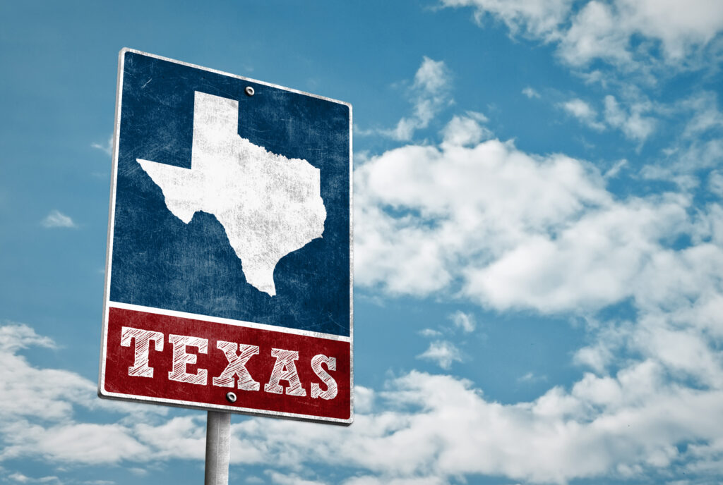 Texas road sign in vintage design - ACEP Now
